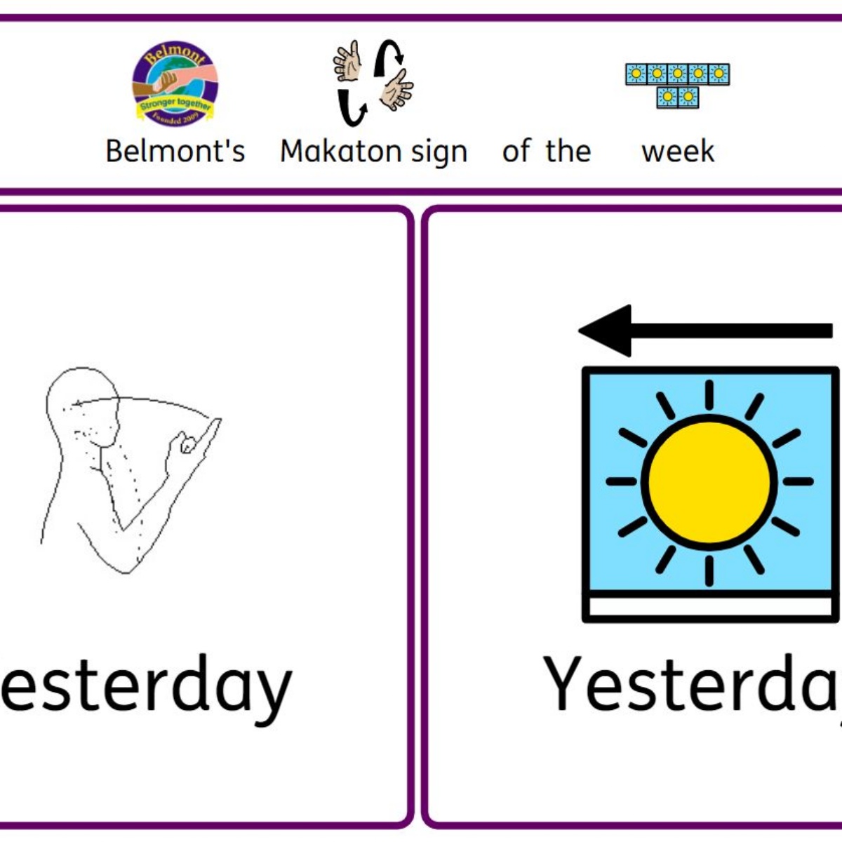 Belmont School - Belmont's Makaton Sign of the Week!