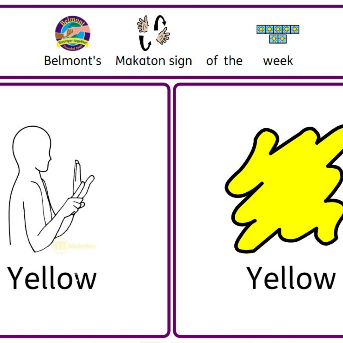 Belmont School - Belmont's Makaton Sign of Week 10.10.22