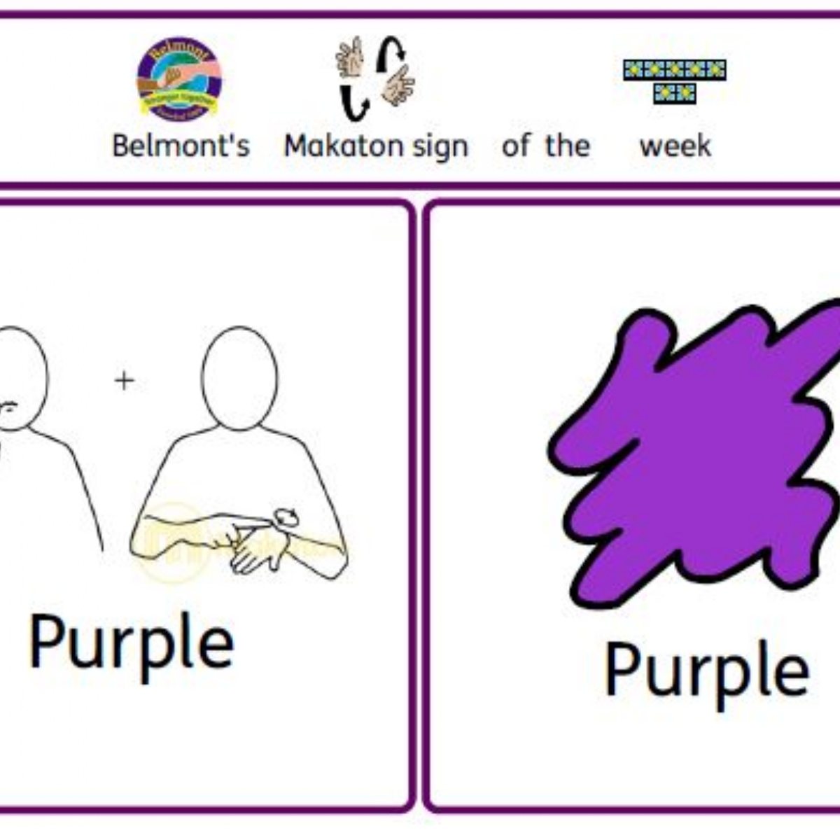 Belmont School - Belmont's Makaton Sign of Week 28.11.22