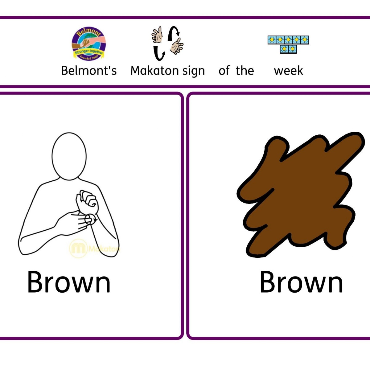 Belmont School - Belmont's Makaton Sign of Week 5.12.22