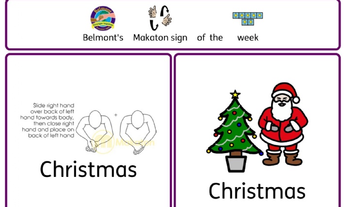 Belmont School - Belmont's Makaton Sign of Week 12.12.22