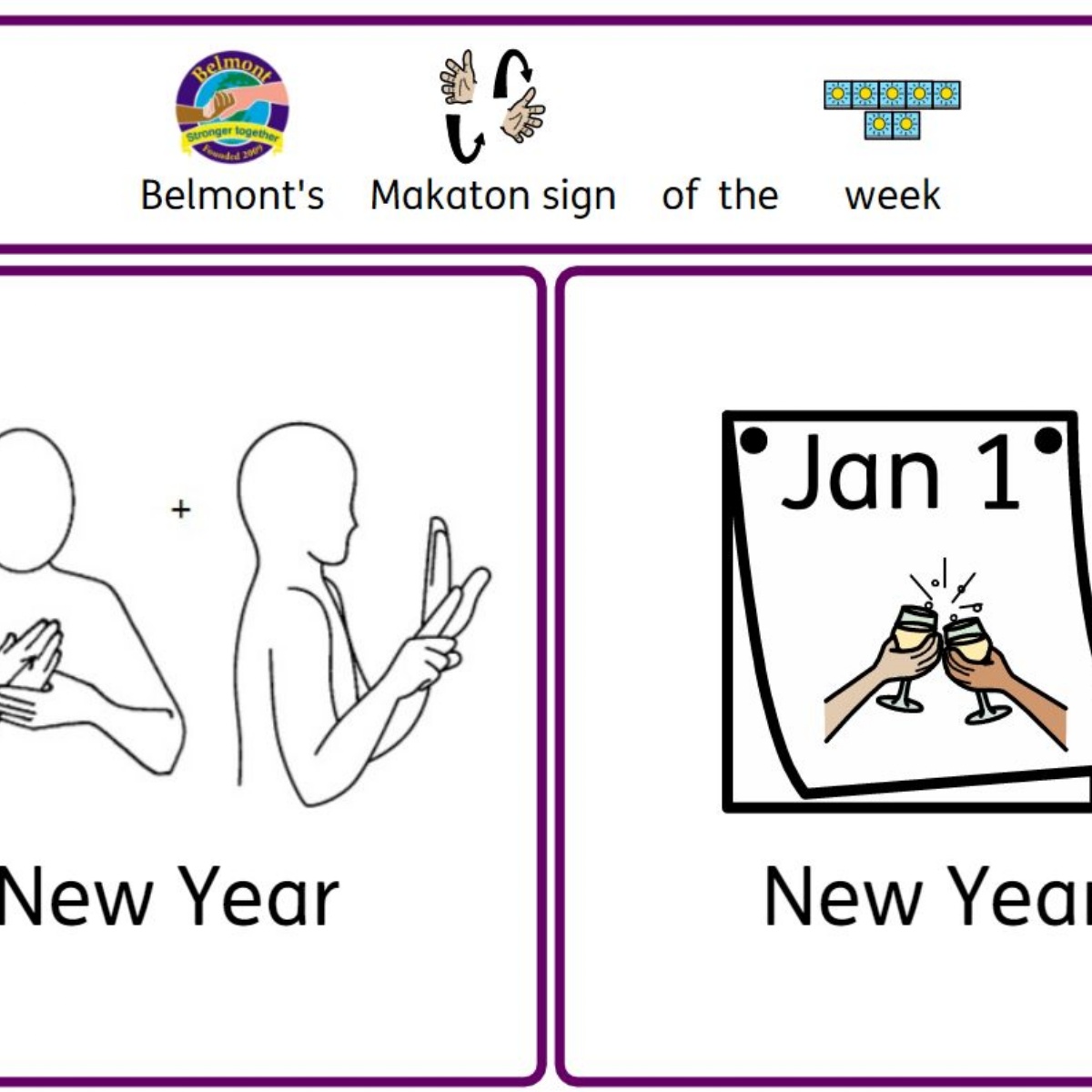 Belmont School - Belmont's Makaton Sign of Week 04.01.23