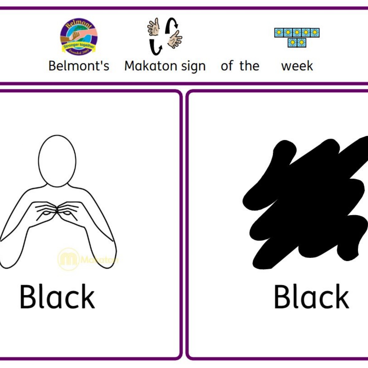 Belmont School - Belmont's Makaton Sign of Week 09.01.23